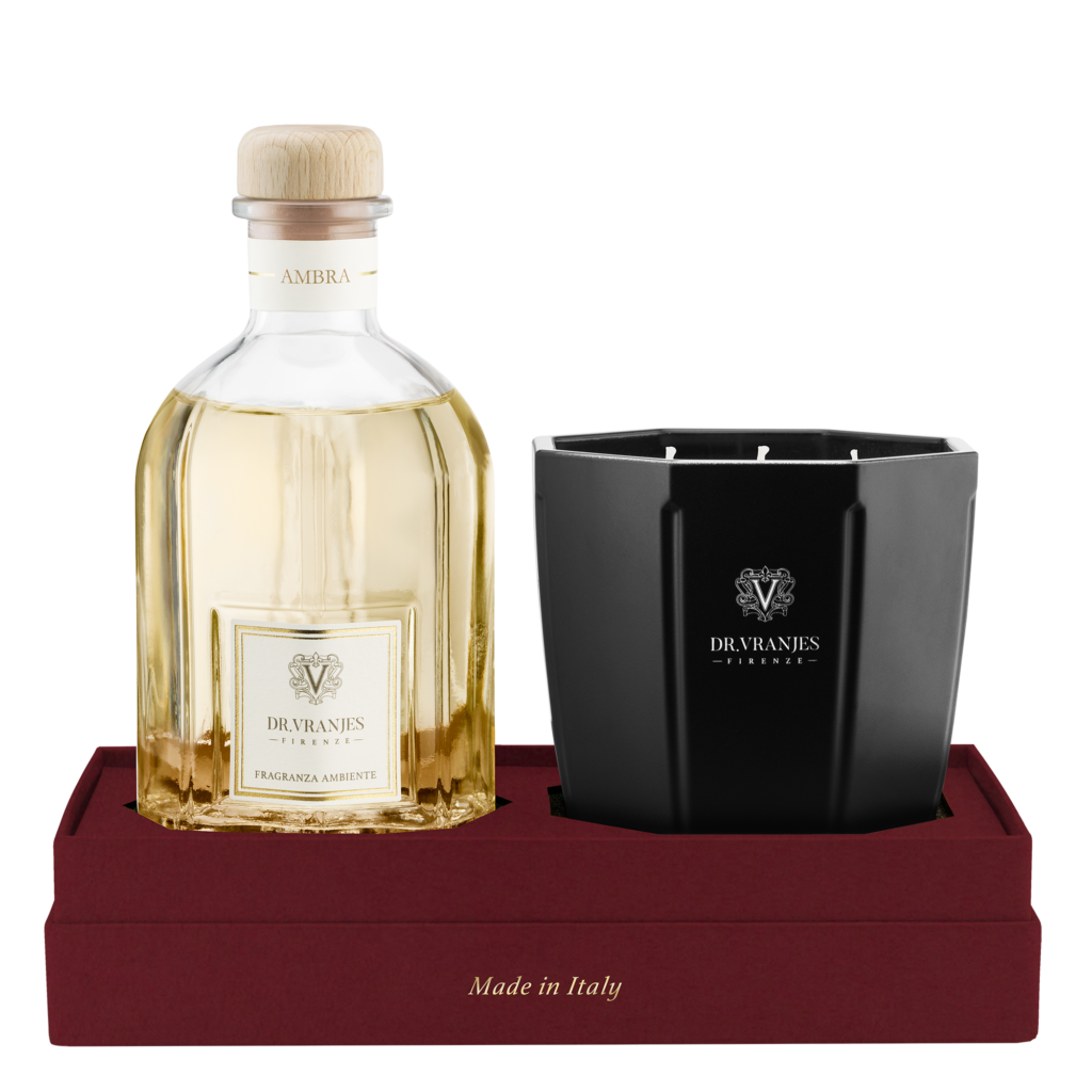 Gift Box Ambra Diffusor 500 ml + Candle 500g - Martimex